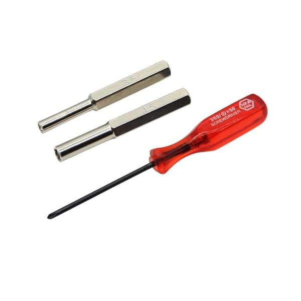 Aレッド/-/-・Style:A・パッケージ個数:1・このツールキットは家庭用ゲーム機器任天堂スーパーファミコン特殊ネジ用星型ビットとY字ドライバーをセットしています。Nintendoゲーム機本体の開腹・分解・修理・補修時には必需品とも言え...