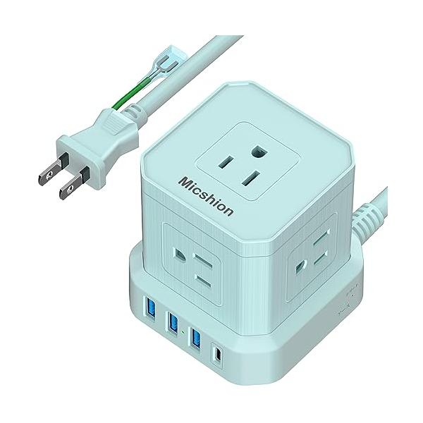 ブルー/-/TP-VC4U6J・Color:ブルー・キューブ型電源タップこのタコ足コンセントは、立体集成構造を採用し、コンパクトで省スペースです。キューブ型形状により、電源タップに接続した際も隣のコンセントへの干渉を抑えます。卓上で安定感を...