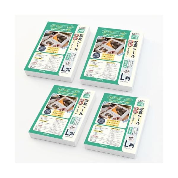 400枚入/光沢仕上げ白/L判/-・Style:400枚入/光沢仕上げSize:L判・用紙種類: ピカポカ光沢写真シールプリント用紙・用紙サイズ?枚数: L判?400枚 ノーカット・インクジェットプリンター専用。染料のみ・坪量（剥離紙を除く...