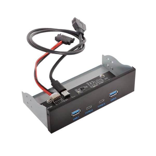 CDROM ベイ 148mm。ブラック CDROM ベイ 2 x USB3.0 2 x USB C/-/CY-U3-081・Style:CDROM ベイ 148mm。・パッケージ個数:1・5.25インチCD-ROMベイ用。・USB-C &a...