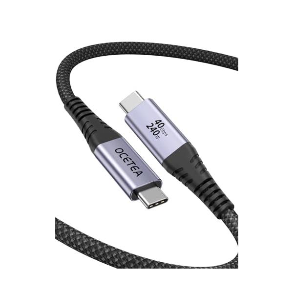 ブラック/2M/-・Size:2M・40Gbpsデータ伝送+240W高速充電弊社のusb4 ケーブルには16本の銅線が内蔵されており、8本の銅線が40Gbpsのデータ伝送を担当し、伝送速度は最大1.6G/sに達します。他の8本の銅線は240...