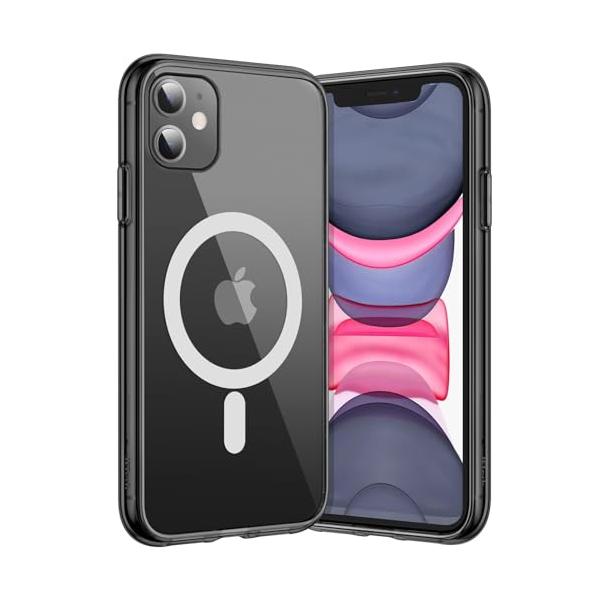 ブラック/-/3698A・Color:ブラック・[互換性] iPhone 11 (6.1インチ) 用に特別に設計されています。38個のマグネットを内蔵し、すべてのMagSafeアクセサリーに対応できるクリアケースです・[強力な磁気吸着] 完...