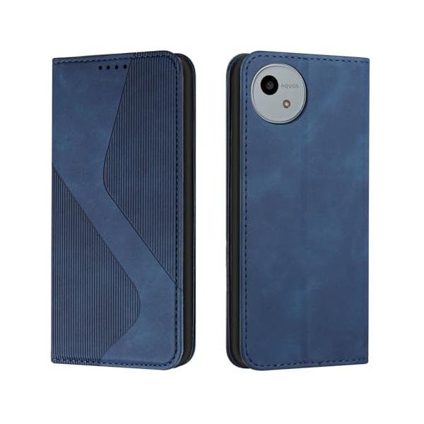 ブルー/AQUOS Wish4/-・Size:AQUOS Wish4Color:ブルー・対応機種：AQUOS Wish4 (docomo SH-52E) 通用携帯ケース。・ケースに横置きスタンド機能が付いているので、手に持たず動画の視聴など...