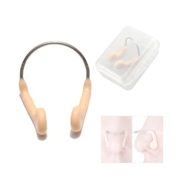 肌色/約 2.5×1.5×2cm、約 4.5×4×2.5cm/-・商品仕様パッケージ内容：ノーズクリップ 2 個入り。サイズ：ノーズクリップ 約 2.5×1.5×2cm｜収納ボックス 約 4.5×4×2.5cm。カラー：肌色。材質：ステンレ...