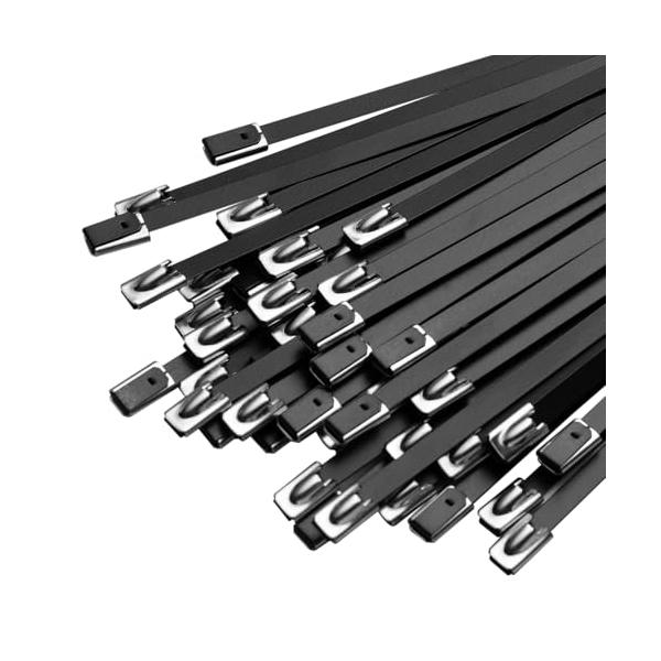 黒色/4.6mm×500mm/S1JP-G201BK05・PackageQuantity:30Size:4.6mm×500mm・パッケージ個数:30・100％SUS304ステンレス鋼製黒色結束バンドは自体が高品質のSUS304ステンレス基材...