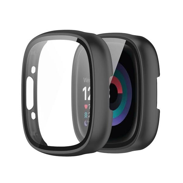 ブラック/-/-・Color:ブラック・☆対応機種：本製品は強化版のFitbit Sense 2/Fitbit Versa 4専用カバーです。ご購入前、ご設備のモデル番号をご確認ください。YAODLE for Fitbit Sense 2/...