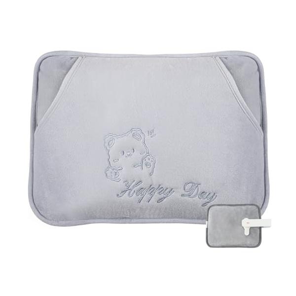 グレー/35cm×26cm（Lサイズ）/-・Color:グレー・????大きい湯たんぽ＆急速充電＆長時間保温市販の湯たんぽよりサイズが大きくて、接触する面積が広いため、熱が伝わりやすく効率的に加温されます。お腹に抱えたり膝に乗せて使いたい場...