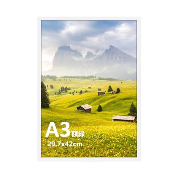 ミニマリスト白/A3/-・Color:白Size:A3・フレーム材 質プラスチック製　透明板プラスチック製　裏面フック付・フレーム外寸法: 311x434x9mm 透明板寸法: 297x420x0.66mm・収納写真サイズa3サイズ(420...