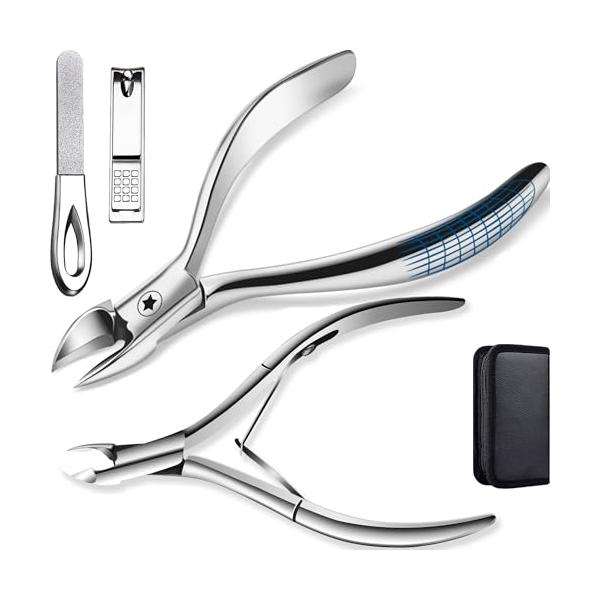 4点セット原色/Large/-・パッケージ個数:1・??優れた切れ味★高品質の5CRステンレス鋼爪切りニッパーは高品質の高密度ステンレス鋼5CR鋼を使用し+職人が何度も研いでいるため=切れ味抜群、耐摩耗性、耐食性に優れ。ネイルニッパー 爪切...