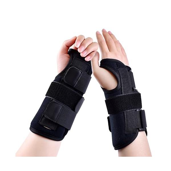 黒/L（20-25cm）/-・Size:L（20-25cm）・パッケージ個数:2・軽量アルミプレートを採用手の甲・手の平の両側にアルミ板を内蔵。手首にしっかりとフィットし、抜群のサポート力。関節を保護、固定します。アルミ板は取外しがですので...