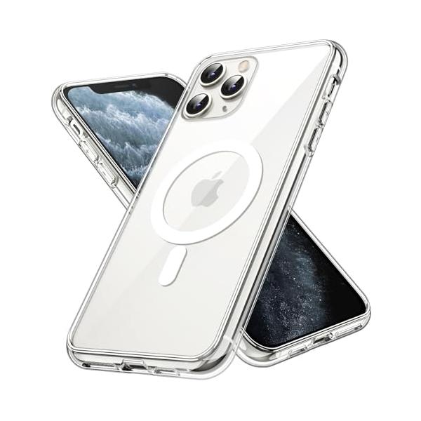 クリア/-/3699-・Color:クリア・[互換性] iPhone 11 Pro (5.8インチ) 用に特別に設計されています。38個のマグネットを内蔵し、すべてのMagSafeアクセサリーに対応できるクリアケースです・[強力な磁気吸着]...