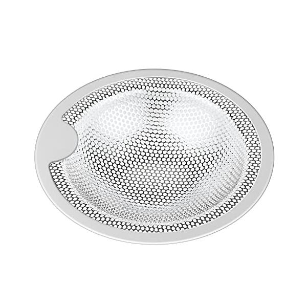 お手入れが簡単シルバー/ユニットバス ゴミ受けL(適用排水口8-10.2cm)/-・Size:ユニットバス ゴミ受けL(適用排水口8-10.2cm)・18-8ステンレス鋼を使用しているので、衛生的で錆びにくく丈夫です。・パンチング穴なので水...