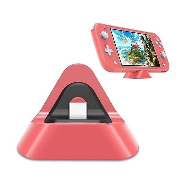 Modernピンク/-/TAORAY-FSLITE01・急速充電SWITCH/switch-liteゲーム機の本体の充電はTYPE-Cインターフェースを採用しており、ホストアダプタで接続して充電できます。また、モバイル電源で充電したり、コン...