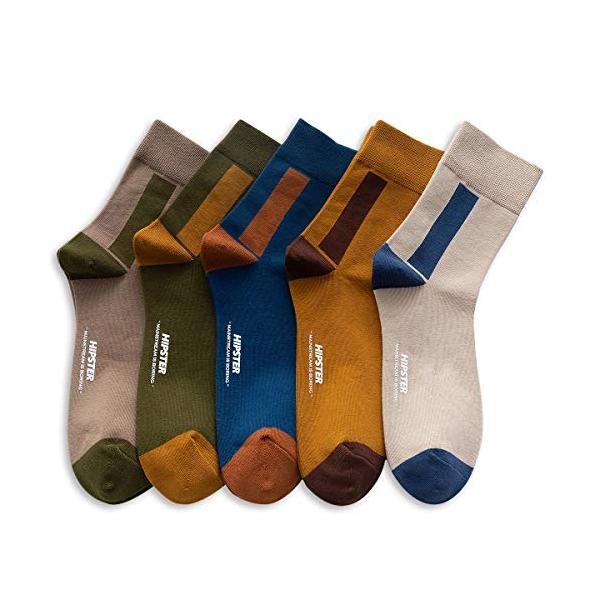 カジュアル5足組-3/Free Size/-・Color:5足組-3Size:Free Size・適応サイズ：24cm〜28cm対応　伸びるソックスですので足にフィットします。・良質なコットンを使用し、抗菌防臭加工を施しておりますので、消臭...