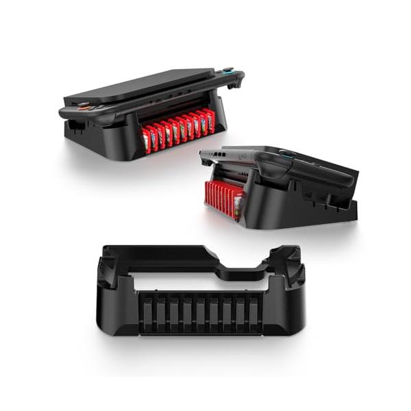ブラック/-/-・対応機種For Switch 2/Switch OLED/Switch ドック用の横置き収納スタンドです。ドック下部に適度な隙間ができ、通気性が向上。熱がこもりにくく、長時間のプレイでも安定した動作を保ちます。・転倒防止＆...