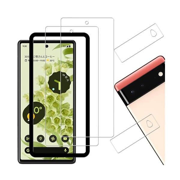 -/Google Pixel 6/-・Size:Google Pixel 6・対応機種-注意Google Pixel 6 用 ガラスフィルム（２枚入り）＋カメラフィルム（2枚入り）。注意この機器は周辺部が曲面となったラウンド仕様のため、保護...