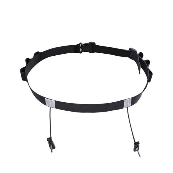 ランニングベルト01 ブラック/-/1520・Color:01 ブラック・??仕様ゼッケンベルトの素材はポリエステルと天然ゴムバンドで、高耐久で伸縮性があります。重さ40gのスリム＆軽量で、対応ウェスト周り: 75 - 140cm・??調整...