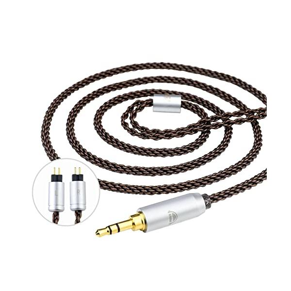 3.5mm/2Pinコネクタ/-・Size:2PinコネクタColor:3.5mm・クリアな音質を実現する1芯あたりに高純度無酸素銅（OFC）を18本使用することで、音声信号の伝達における抵抗を排除し、クリアな音質を実現しました。また、8芯...