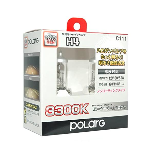 3300K3300K/H4/P0771C・Color:3300KStyle:3300K・パッケージ個数:1・形状 : H4・定格 : 12V 60/55W → 明るさ感(当社比) : 120/110W相当・発光色 : クリア 色温度:330...