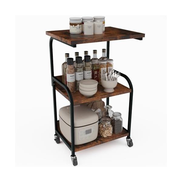 レトロインダストリアル復古色/標準/CFTC02・Color:復古色・パッケージ個数:1・1. 三段式収納で、異なるアイテムを収納できます・2.後ろにシャッターがあり、物が落ちないようにする・3.キャスターは移動してもよく、どこかに固定して...