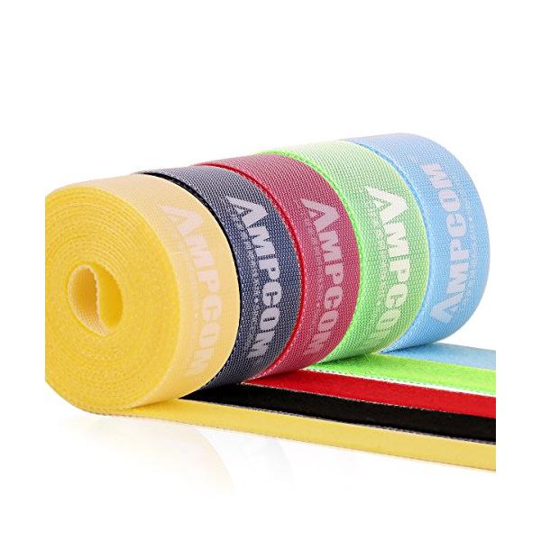 5色-5巻セット10m5色/長さ2m、幅2cm（各色5本入り、合計10m）/-・Style:5色-5巻セット10m・パッケージ個数:5・*AMPCOMの 繰り返し 使える 結束バンド です。パソコン の 配線 、電気 コード 、イヤホン 等...