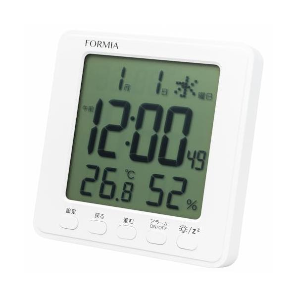 デジタル03.ホワイト/非電波/HT-052WH・Color:03.ホワイトSize:非電波・パッケージ個数:1・?快適な暮らしと健康管理をサポート温度・湿度・時間をデジタル表示でひと目に確認できるので、熱中症やインフルエンザなどの予防にも...