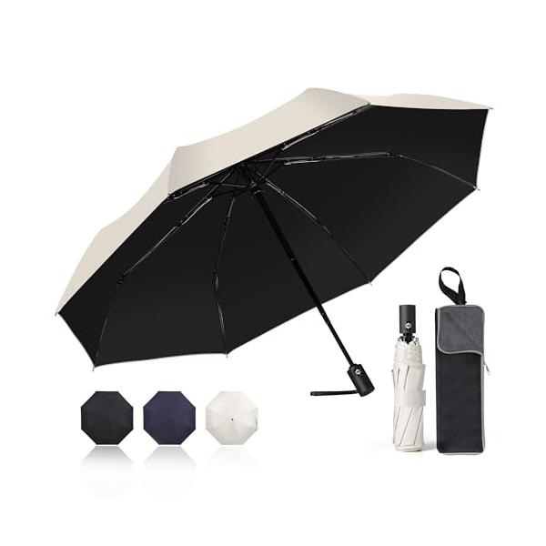 クラシックベージュ/直径100cm/-・Color:ベージュ・完全遮光×遮熱マイナス15℃持ち運ぶ木陰 UVカット率99.9%以上、UPF50+の高機能ブラックコーティングを採用。強烈な紫外線を遮断し、傘の下はまるで木陰のような涼しさを実現...