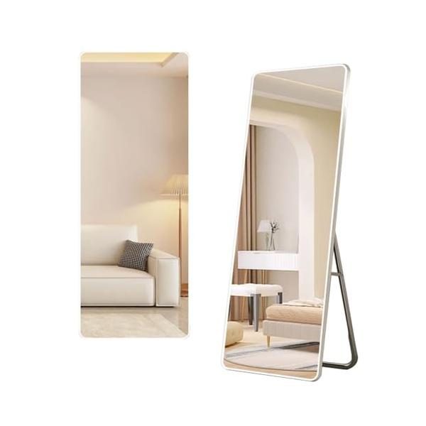 カジュアルホワイト/長さ120 x 幅30 cm/ED-1202047-2587・Color:ホワイトSize:長さ120 x 幅30 cm・素材ガラス、アルミ合金、PVC・多機能設計スタンド式および壁掛けの両用がな全身鏡であり、試着室や寝...