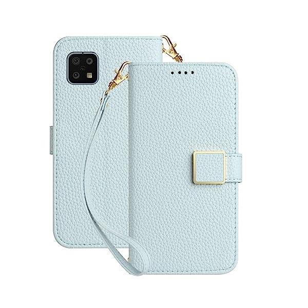 財布型アイスブルー/Aquos Sense6/6S/-・Size:Aquos Sense6/6SColor:アイスブルー・対応機種AQUOS Sense6/Sense6s (SH-54B SHG05 SH-M19 SH-M19A SH-RM...