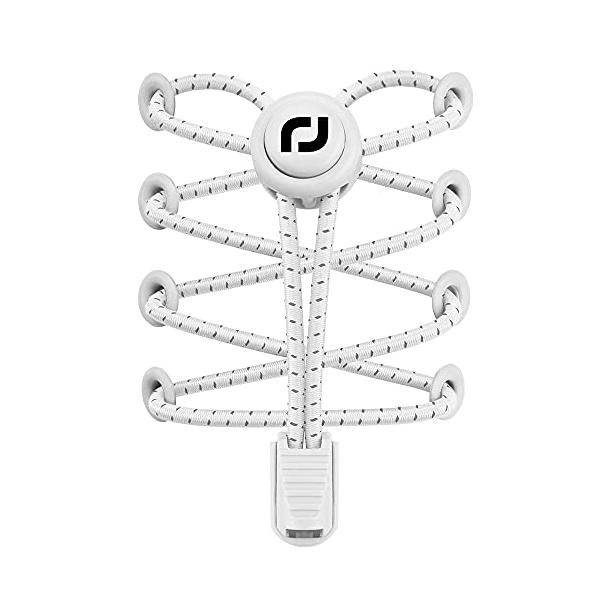 靴ひも004-反射ホワイト/1ペア/-・Size:1ペアColor:004-反射ホワイト・パッケージ個数:1・もう、結ばない従来の靴紐概念を捨て去れ。この結ばない靴紐は、履くたびに繰り返される「結ぶ」動作そのものを歴史から抹消します。高弾性...