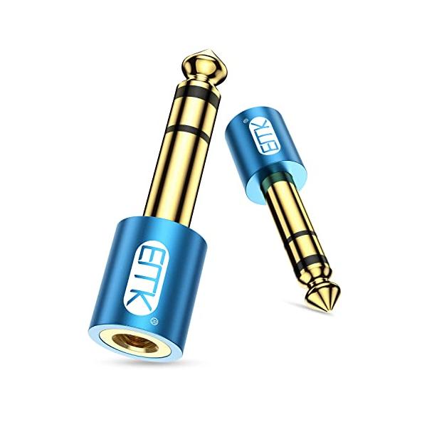 ブルー/2個/-・Size:2個Color:ブルー・優れた品質3.5mm 6.35mm変換プラグは、高品質のアルミニウムハウジングを採用しているため、外部からの干渉を受けにくく、最大のノイズアイソレーションを提供し、信号の減衰を防止します。...