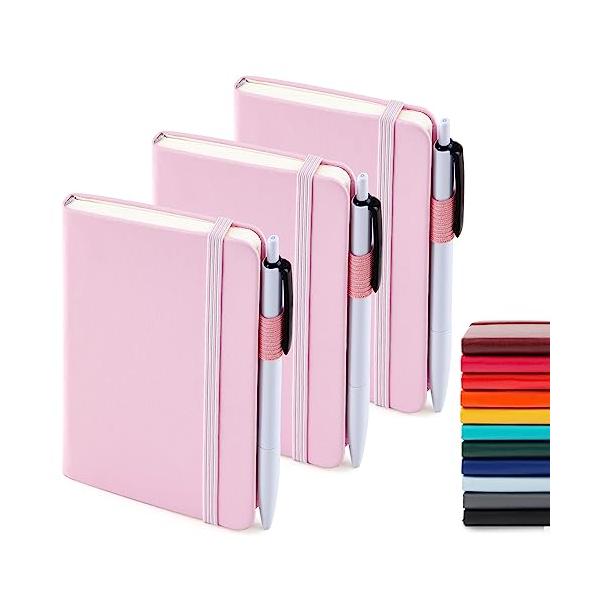 頑丈。ピンク/-/CRNA6*3-rose pink04・Color:ピンク・パッケージ個数:1・セット内容14*9cm、112ページ(横罫、B罫、6mm）、ピンクの3冊のA6サイズのセットで、ポケットや小さいかばんに置け、持ち歩きに便利で...