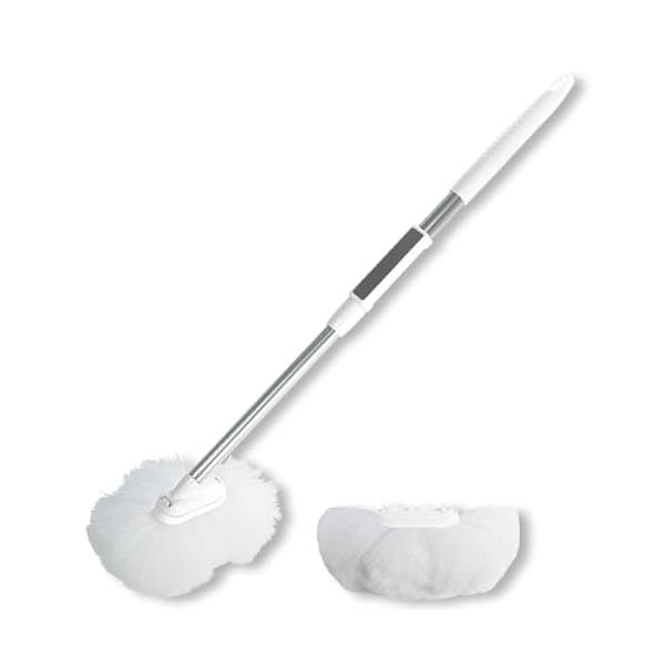 伸縮ミドル柄+スペアホワイト/ミドル柄/sm@rt777・Style:伸縮ミドル柄+スペア・パッケージ個数:1・壁や洗濯機にピタッ!網目状の糸が水だけで浴槽の汚れをかき取りキレイにします(洗剤不要)。おそうじ後は浴室の壁に磁石でピタッと貼り...