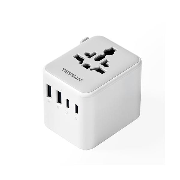 2USB-A+2USB-C（グレー）-/-/633UC・Style:2USB-A+2USB-C（グレー）・1台5役 海外変換プラグ2つのUSB-Ｃポートと2つのUSB-Aポート及び1つのマルチタイプコンセントを搭載し、5台のデバイスを同時に...