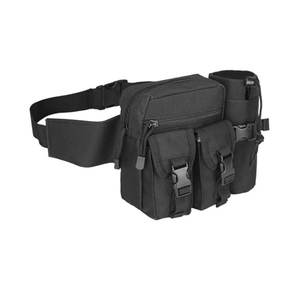 01ブラック/長さ23cm、幅9cm、高さ19cm/-・Color:01ブラック・?構造正面にカバー付きのポケットが二つ、ファスナーポケットが二つ、右側に水筒ポーチが一つ、内部にメインポケットが一つ、ジップポケットが一つ・?特徴水筒ポーチは...