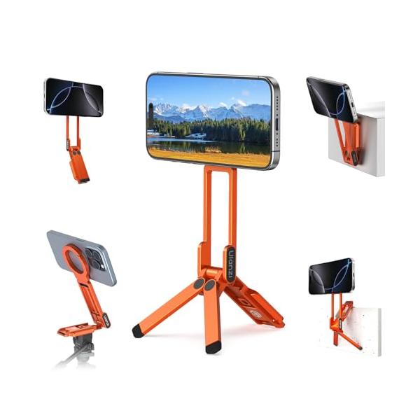 オレンジ/-/-・Color:オレンジ・パッケージ個数:1・超強力磁気、安定感抜群Ulanzi MA38 はMagSafe用スマホホルダーは業界最強磁力の磁石を使用して、超強力磁気で、簡単に脱着しません、安定で安心に使用いただけます。片手で...