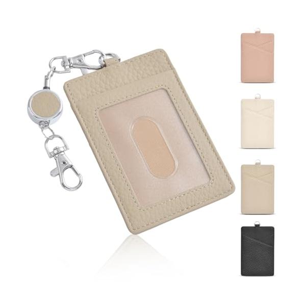 アプリコット/-/定期入れ・商品サイズ縦型●外寸：約10.5×7×0.3（cm）、重量：約40g、リールキーホルダー：約12cm。定期券、名刺、名札、社員証などを携帯できるパスケース。ICカードにも簡単にタッチできます。・縦型カードポケット...