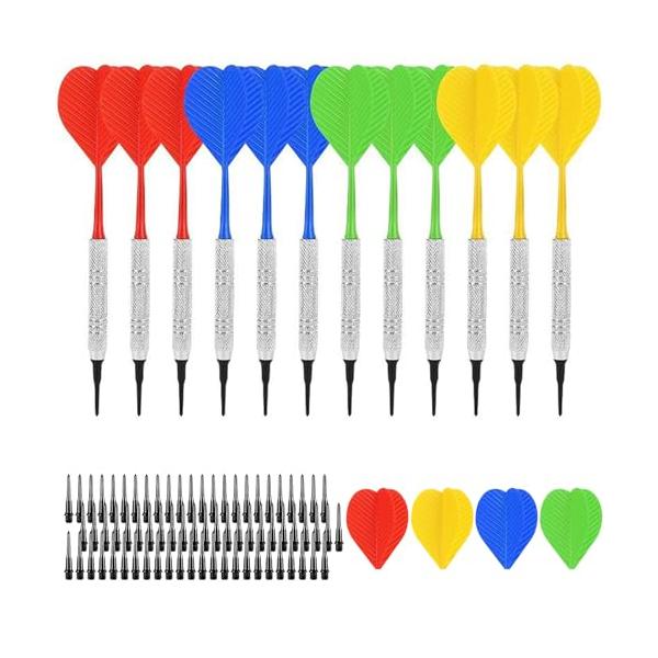 C/-/-・Color:C・製品仕様：ダーツセットの標準重量は14グラムで、ダーツケース、フライト、シャフト、ポイントがそれぞれ12個ずつ含まれています。プラス100ダーツヘッド。・高品質の素材：ダーツケースは金属製であり、ダーツ、シャフト...