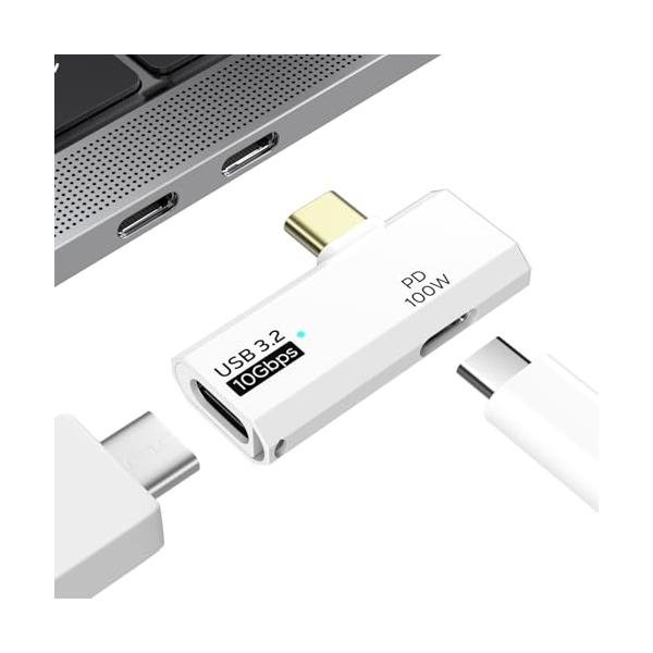 2in1型Cオスメス-White/-/-・Color:2in1型Cオスメス-White・「充電とOTGが同時に使える2in1式」一つのポートに充電ケーブルで、もう一つのポートをイヤホンやUSBメモリに接続できる充電と音楽やデータ転送機能を兼...