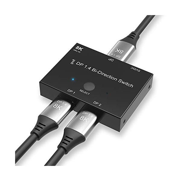 dp 1.4 スイッチャー 2x1/-/E0303・Color:dp 1.4 スイッチャー 2x1・パッケージ個数:1・双方向DPスイッチ：8K DisplayPort 1.4スイッチャーを使用すると、2つのDPソースを1つのDPディスプレ...