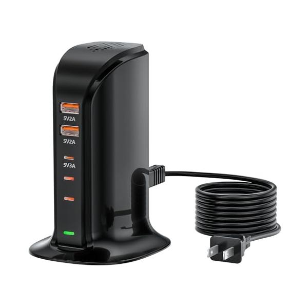 ブラック/USB C コンセント 5ポート/GQ24-120200-AJ・Size:USB C コンセント 5ポート・USB充電器USB6ポート充電器の設計で、同時に6台のUSBデバイスの充電に対応します。USB充電器は「Smart USB...