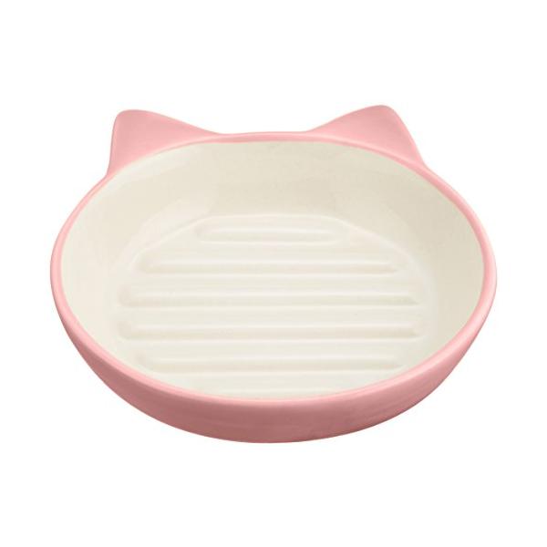 ピンク/ー/PR11123・Color:ピンク・パッケージ個数:1・商品名：ＰＲＤ　イージーダイナーキャットディッシュ　ピンク・ブランド名：Pet rageous designs・生産国：中国・サイズ：高さ3cm x 幅12.5cm x 奥...