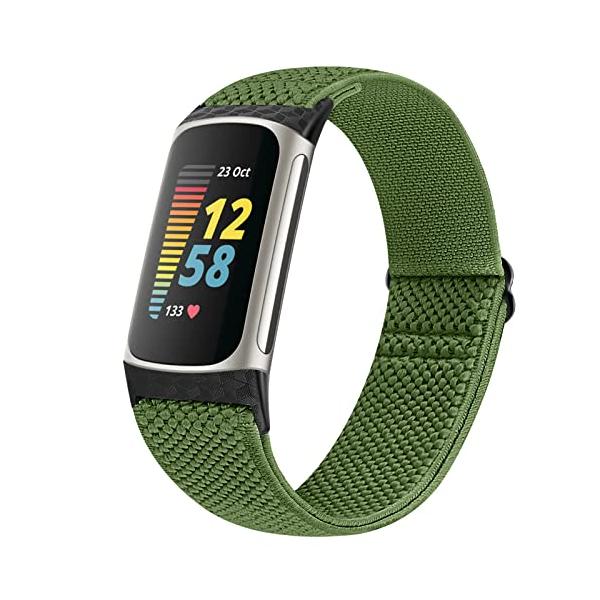 アーミーグリーン/-/C5001・Color:アーミーグリーン・対応機種:Fitbit Charge 5.・弾性付きデザイン---最新のゴムひもと調節なバックル設計を採用して、腕のサイズを最適に提供します。間違ったサイズを購入する心配はあり...