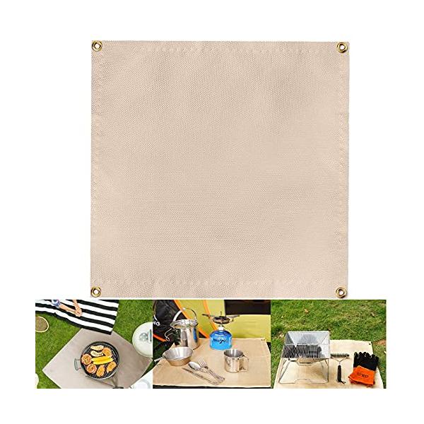 Khaki/30*30cm/-・Color:KhakiSize:30*30cm・地面を守る焚き火台の下に敷くシートで、焚き火やBBQをする時に起こってしまいがちな、炭・薪がはぜて地面にダメージを与えてしまうことを防ぐためのものです。非常にア...