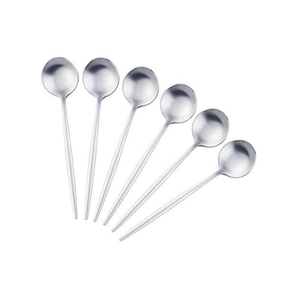 コーヒースプーンシルバー/-/bd190314-01・Color:シルバー・1.素材：18-8ステンレススチール 　表面処理：サテン仕上げ・2.パッケージ内容：スプーン ６本　カラー：シルバー・3.サイズ：全長：12cm 　重さ：20.8g...