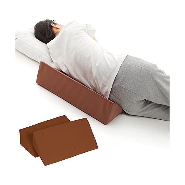 ブラウン/Ｆ/KC001・Color:ブラウン・介護福祉士推薦！三角クッション2個セット寝返りができない方の体位変換や足の挙上、姿勢保持を補助し、褥瘡（床ずれ）の予防や安眠をサポート。適度な硬さで３５度側臥位で体を支える事が出来るので身体の...
