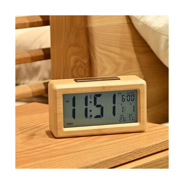 装???イエロー（天然竹）/One Size/208RJ・Color:イエロー（天然竹）・電波受信電源を入れると自動的に電波を受信し、日付と時刻を修正します（3つのAAAバッテリーは含まれていません）。いつでも正確な時間を刻みます。時刻を自...