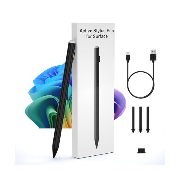 六角形ペン本体 黒/-/-・Color:六角形ペン本体 黒・[即戦力の多機能設計] Surface ペンはドライバーやBluetooth設定不要で、ボタン操作だけで即使用。式ペン先による長寿命と画面保護、消しゴム/右クリック機能を搭載。LE...