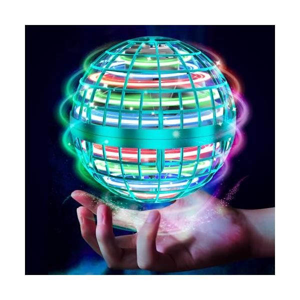 グリーン/-/Tikduck-FB-Green・Color:グリーン・クールなRGBライトを搭載したハイテクのハンドコントロールドローン：フライングライトボールは、スマートに飛ばすことができる。投げる角度や速度が異なると、飛行経路やブーメラ...