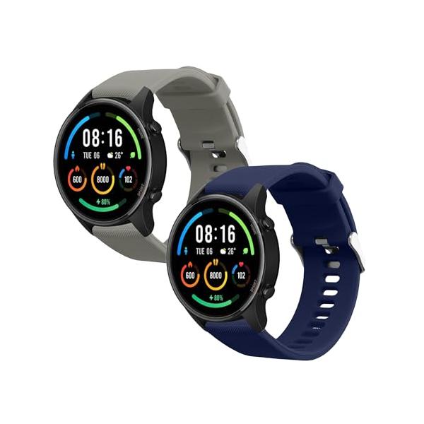 紺色 / グレー/L/-・Size:LColor:紺色 / グレー・ぴったり: Xiaomi Mi Watch / Mi Watch Color Sport対応・リフレッシュ: あなたの古くなったスポーツウォッチの時計バンドを、このソフトT...